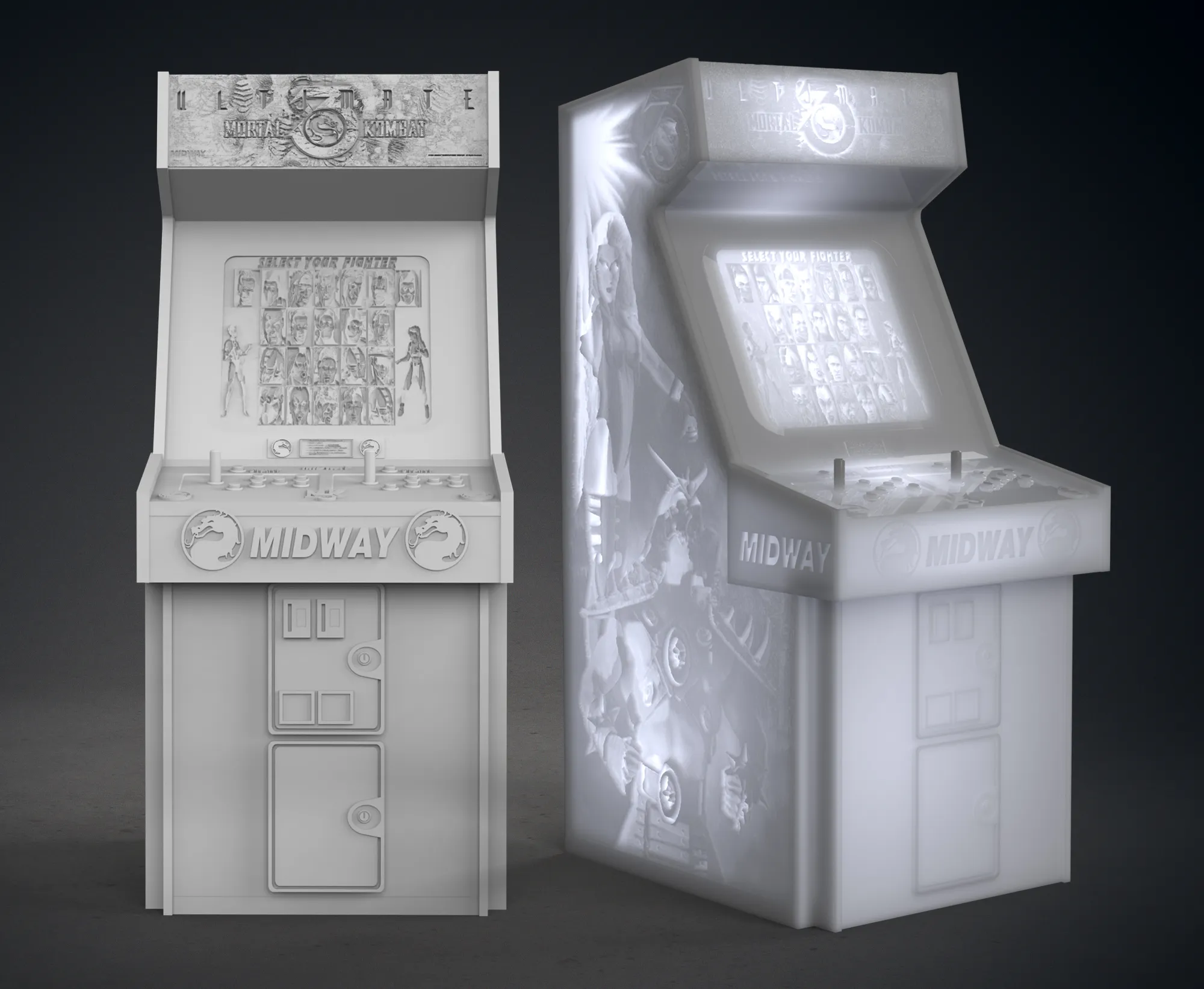 Ultimate Mortal Kombat 3 Arcade Cabinet with Lithophane | 3D models ...