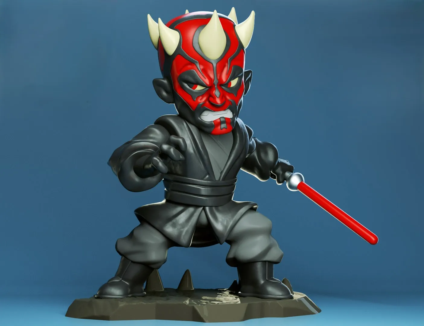 Characters & Creatures STL Download - Chibi Sith Warrior - STLby ...