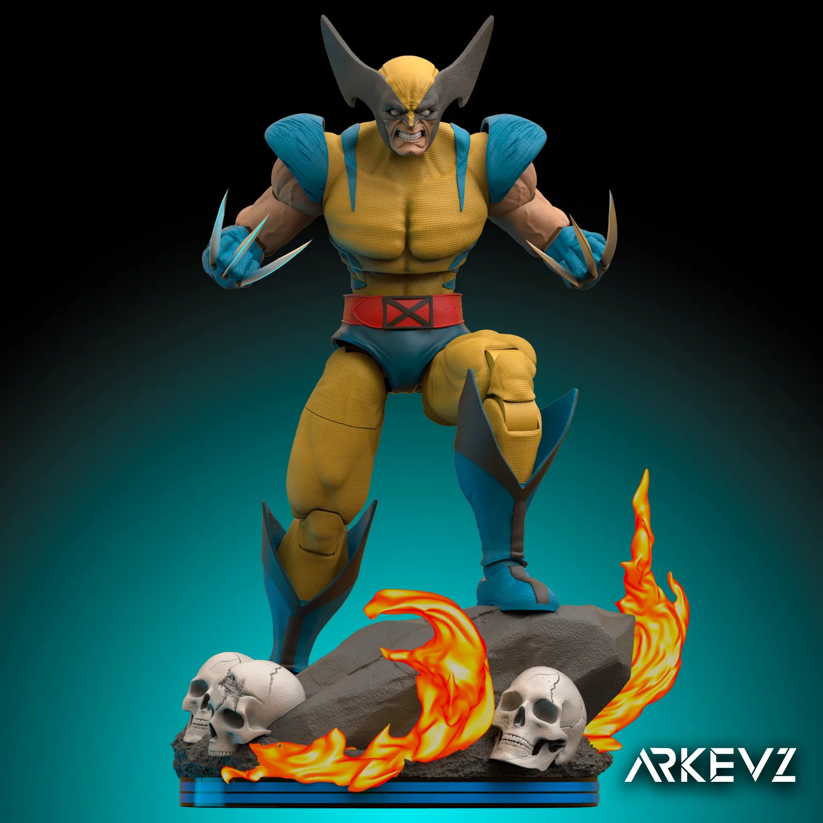 Characters & Creatures STL Download - Action Figure Wolverineby Arkevz 3D