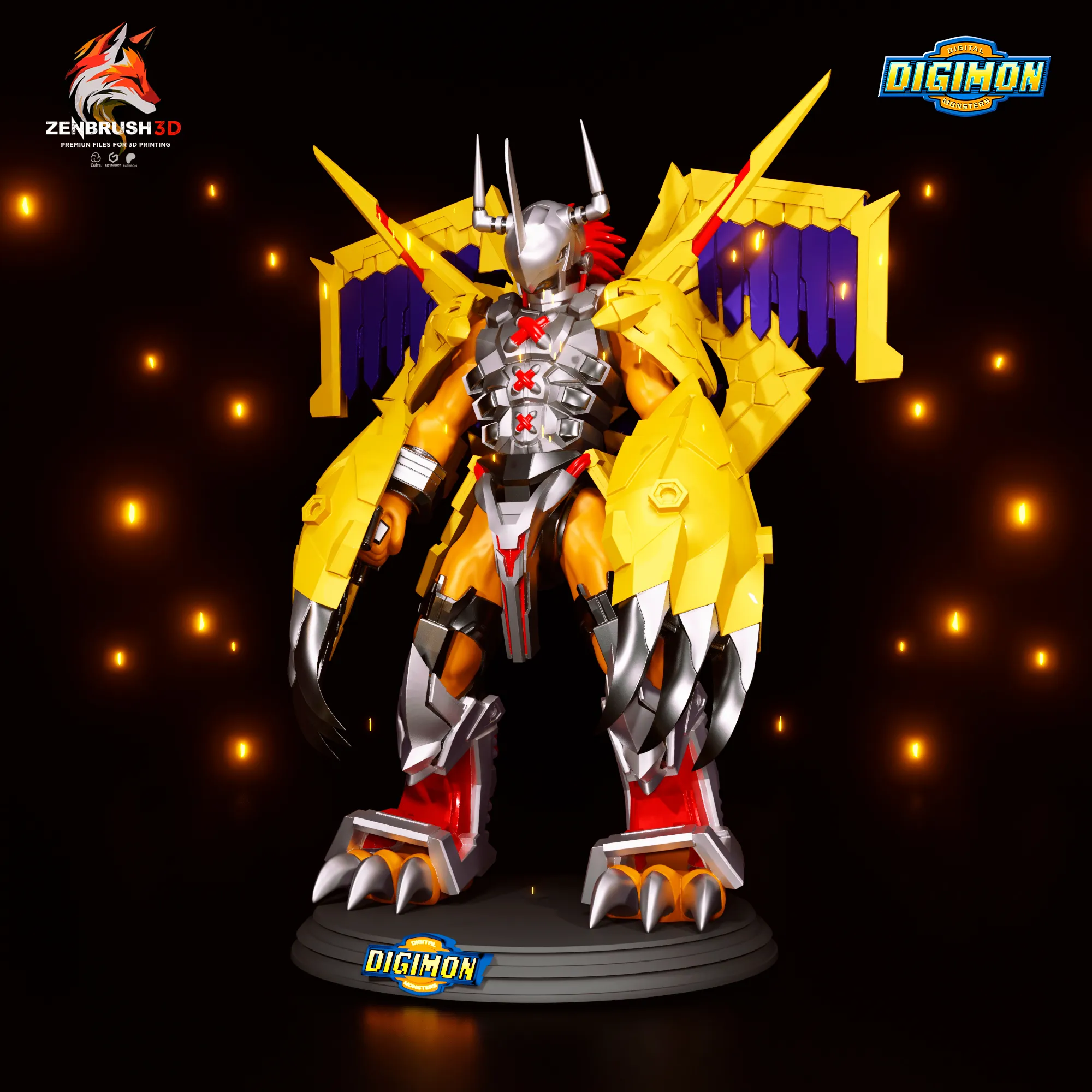 Characters & Creatures STL Download - DIGIMON - WARGREYMON STL - 3D ...