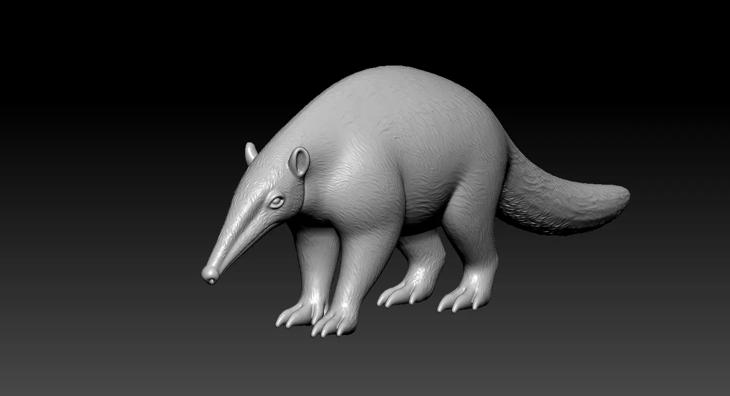 Characters & Creatures STL Download - Giant anteater model - antbear ...