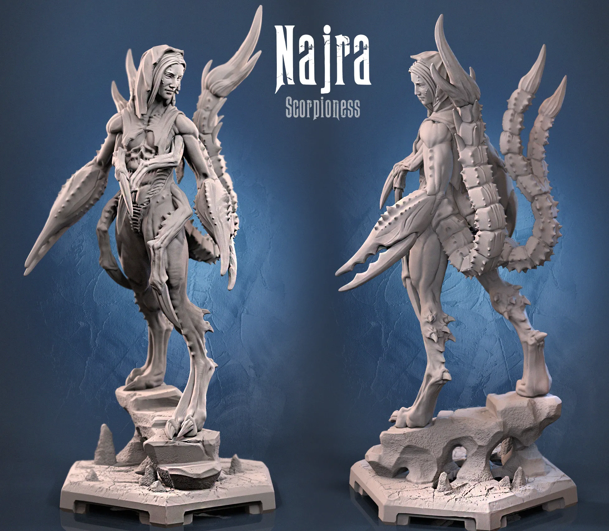 Characters & Creatures STL Download - Najra Scorpioness - BOSSby Dragun ...
