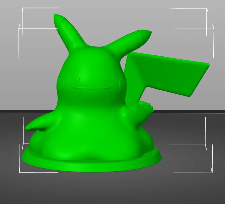 Free Characters & Creatures STL Download - Pikachu Ditto Pokemonby Jlo3d