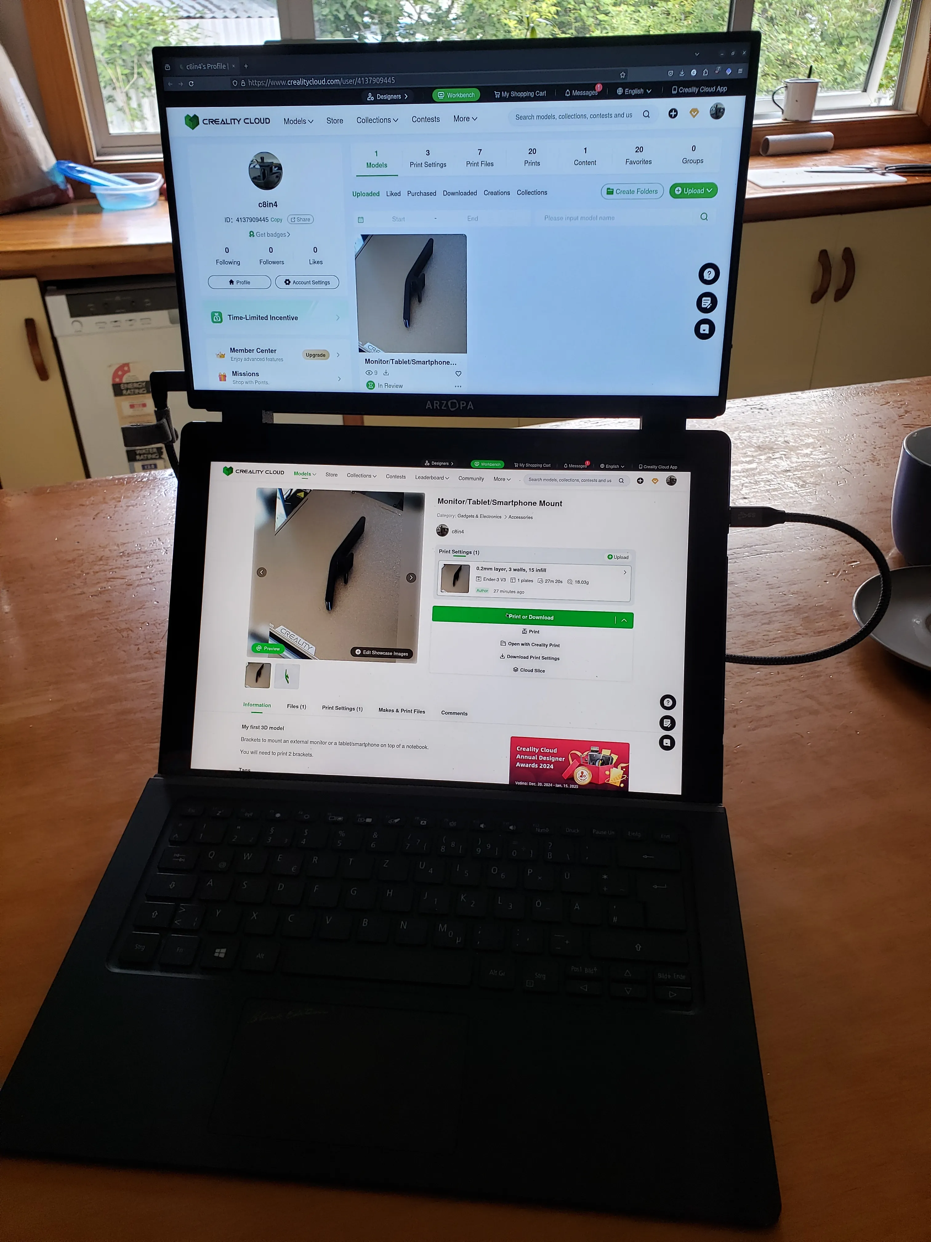 3D Printer Files | 3MF File | Monitor/Tablet/Smartphone Mount ...