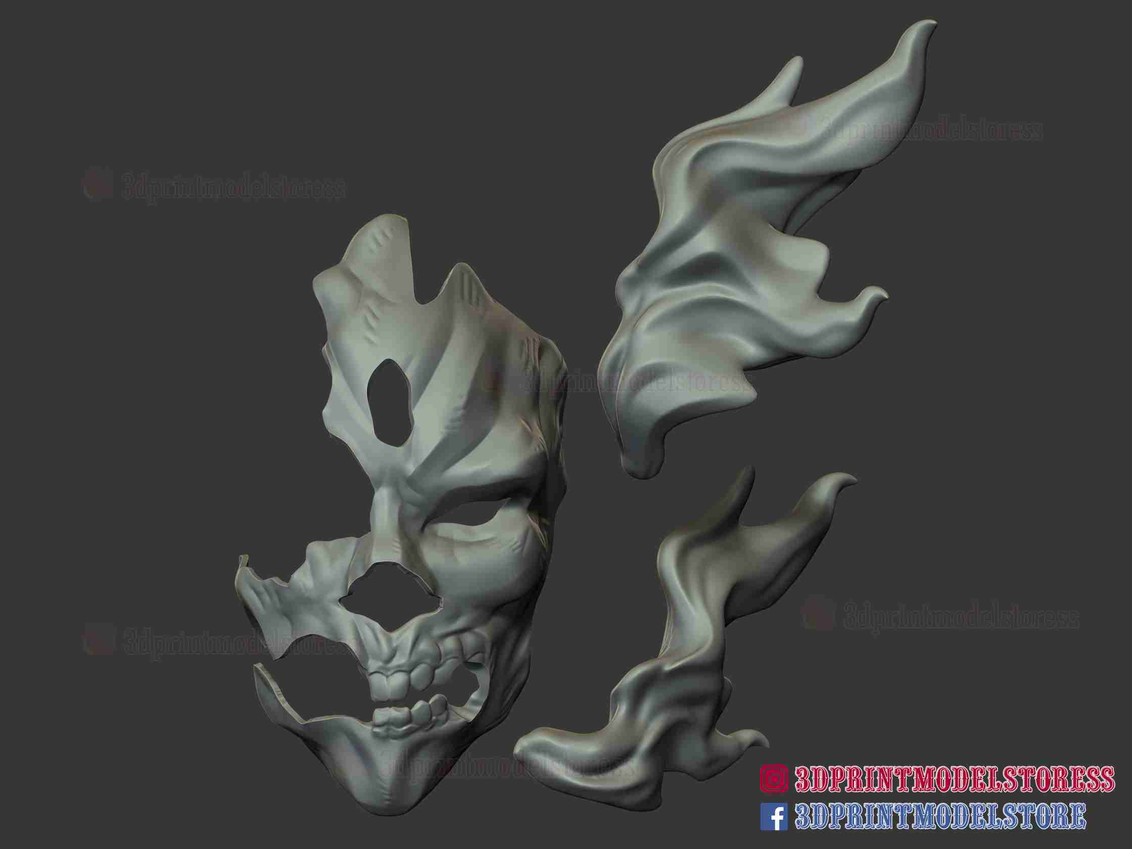 Ghost Rider Mask - Marvel Comics Cosplay - Halloween Costume | 3D ...