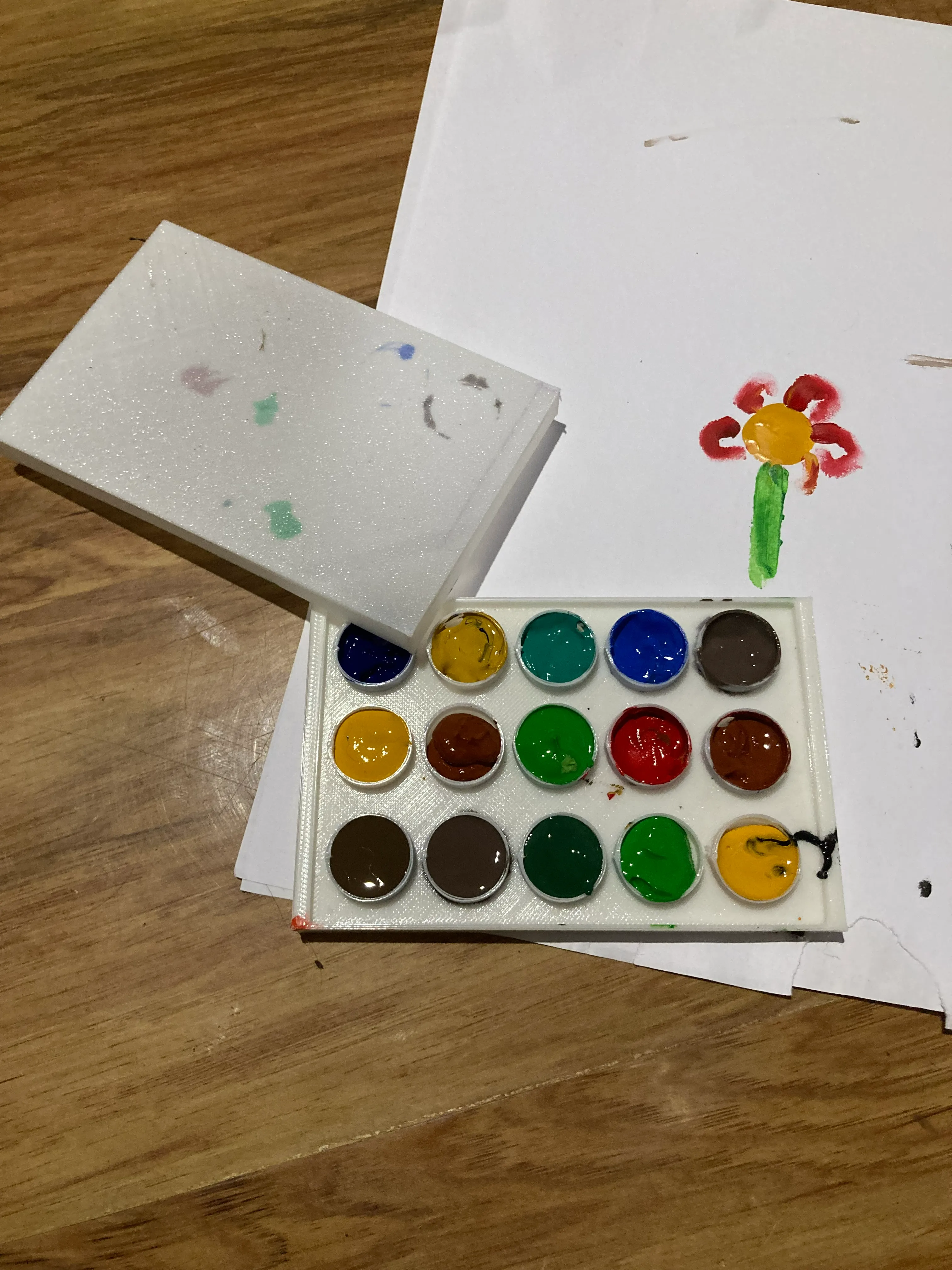 3D Printer Files | 3MF File | 15 well paint palette | Creality Cloud