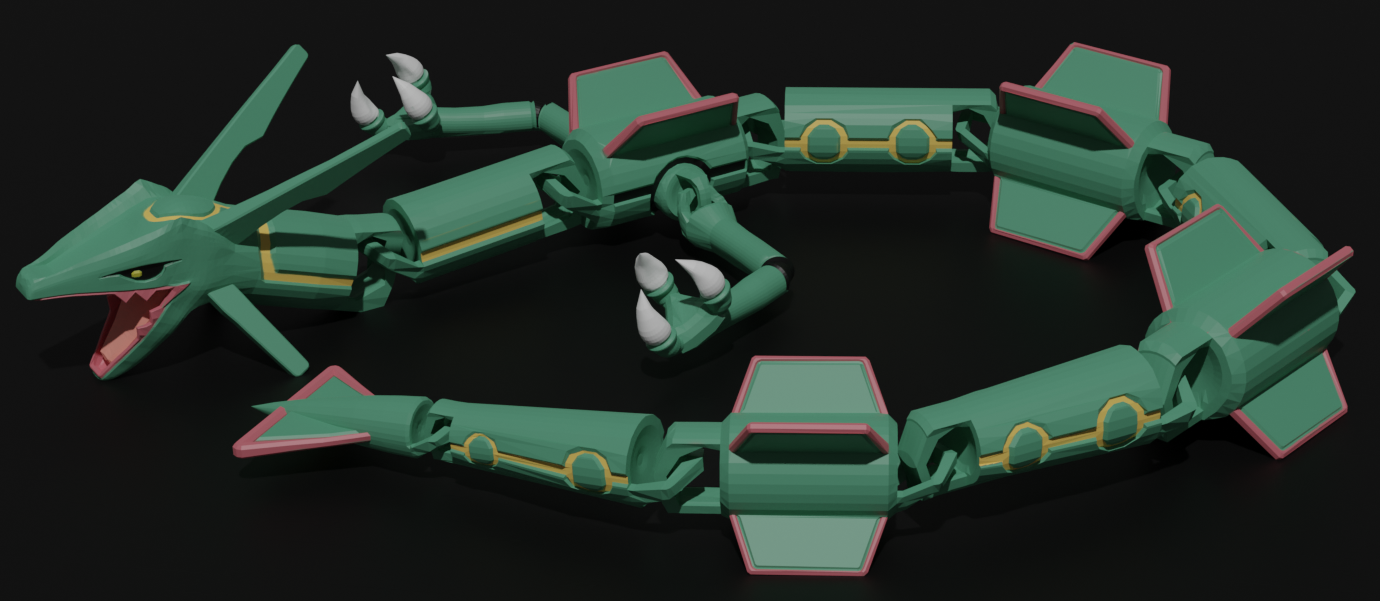 Pokemon Rayquaza Articulated Figure | 3D models download | Creality Cloud