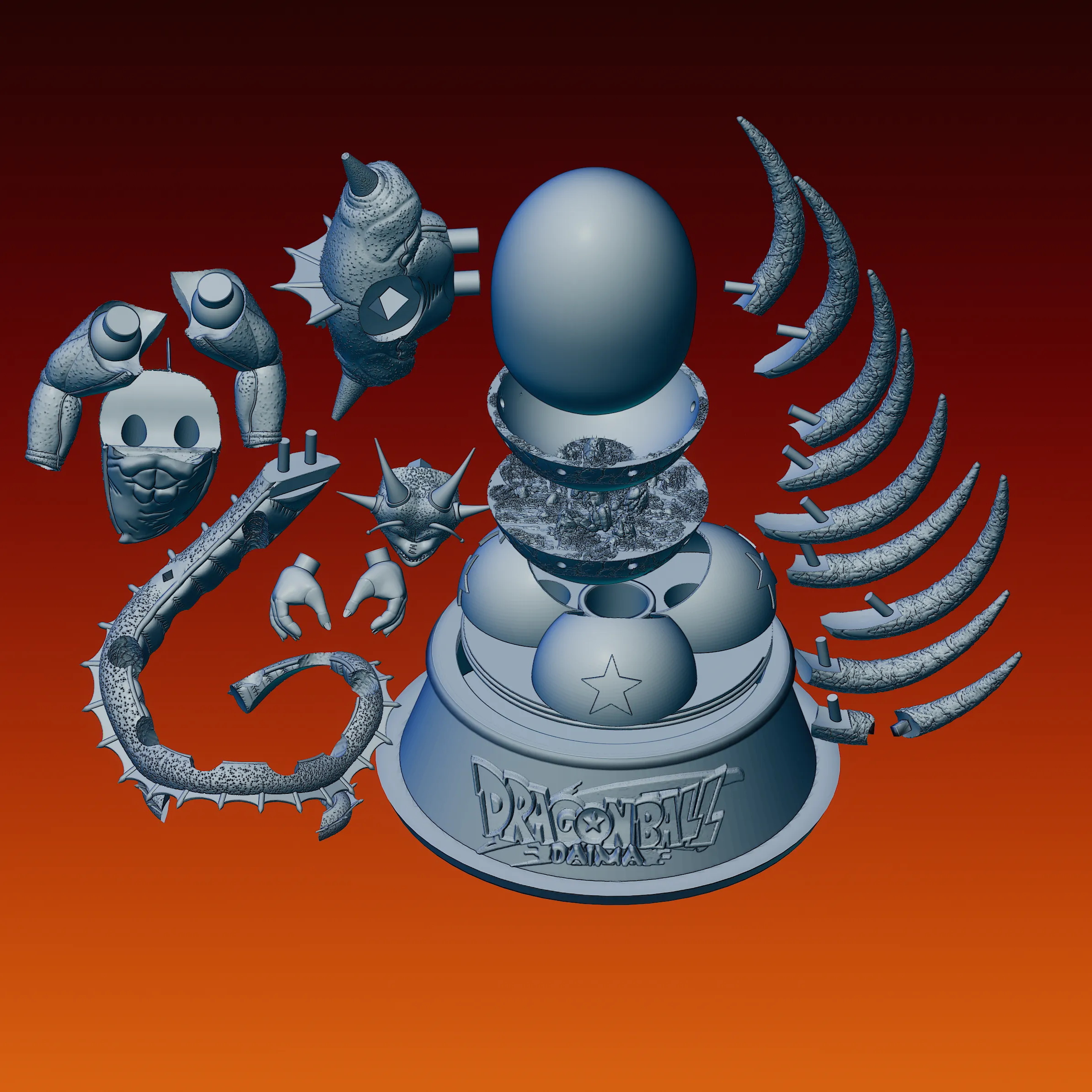 Home Decorations & Ornaments STL Download - DEMON REALMS PORUNGA LAMPby ...