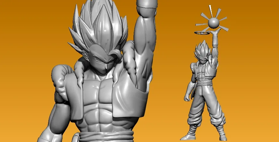 Characters & Creatures STL Download - Gogeta Dragon ball statue - 3D ...