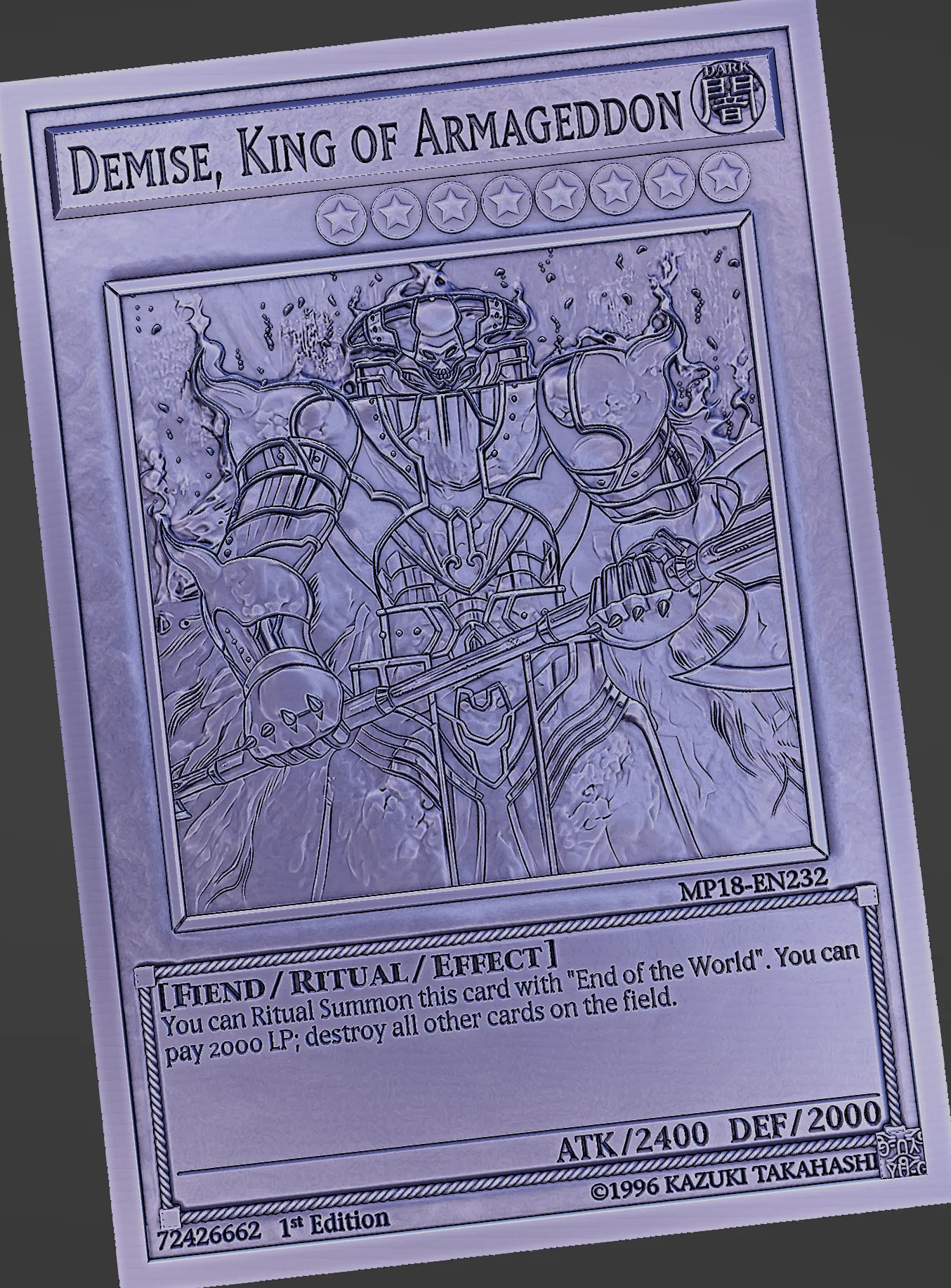 3D Printer Files | 3MF File | Demise, King of Armageddon - yu-gi-oh ...