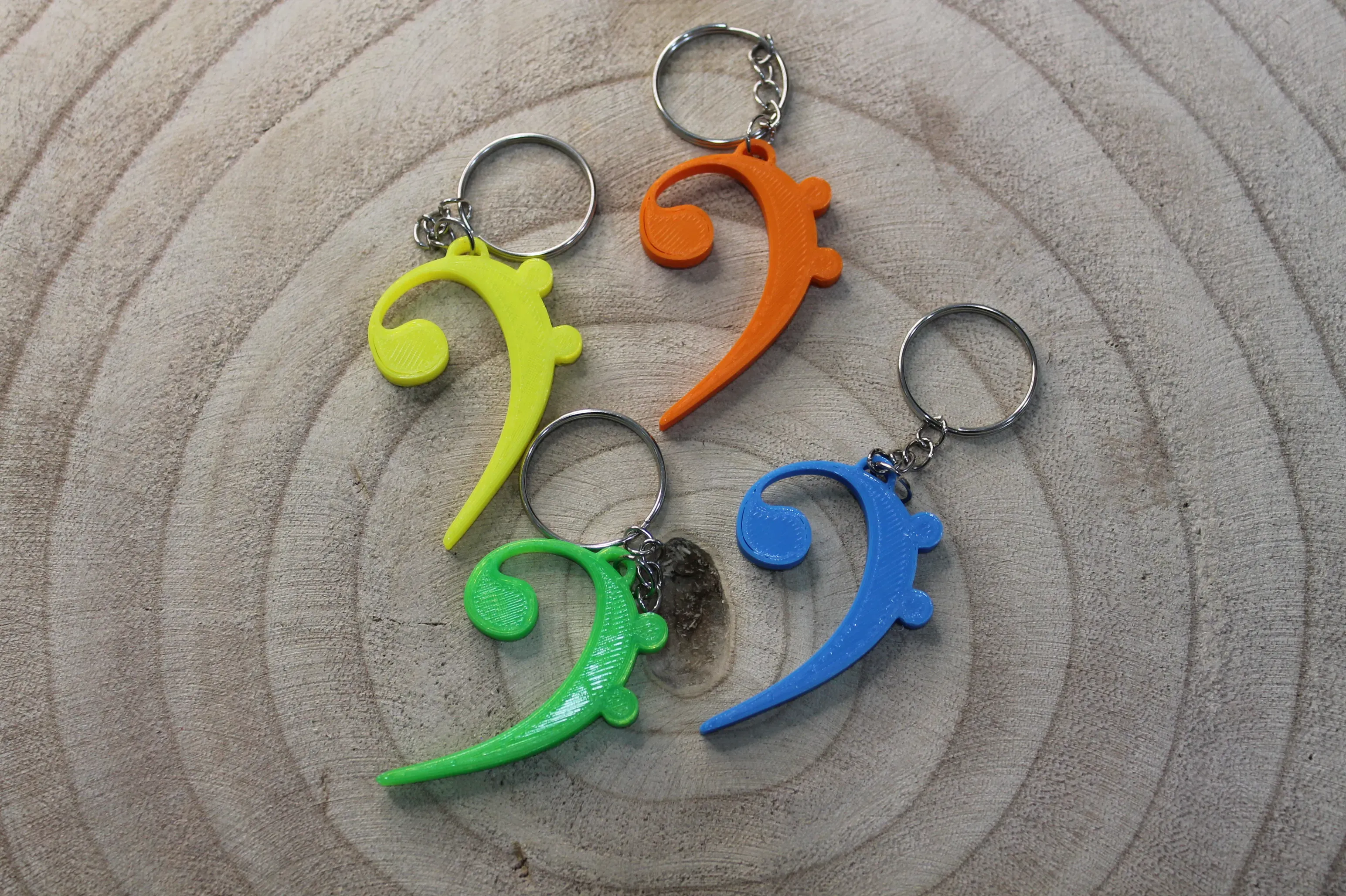 Jewelry & Accessories STL Download - BASS CLEF KEYCHAIN / LLAVERO CLAVE ...