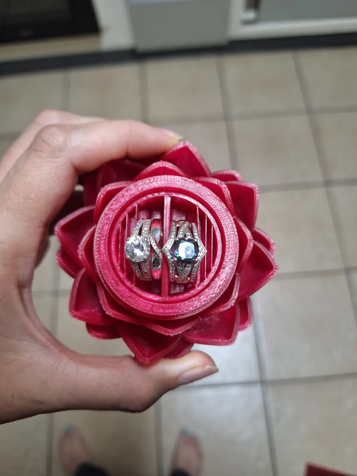 Jewelry & Accessories STL Download - Protea Flower Ring Boxby Kats3D