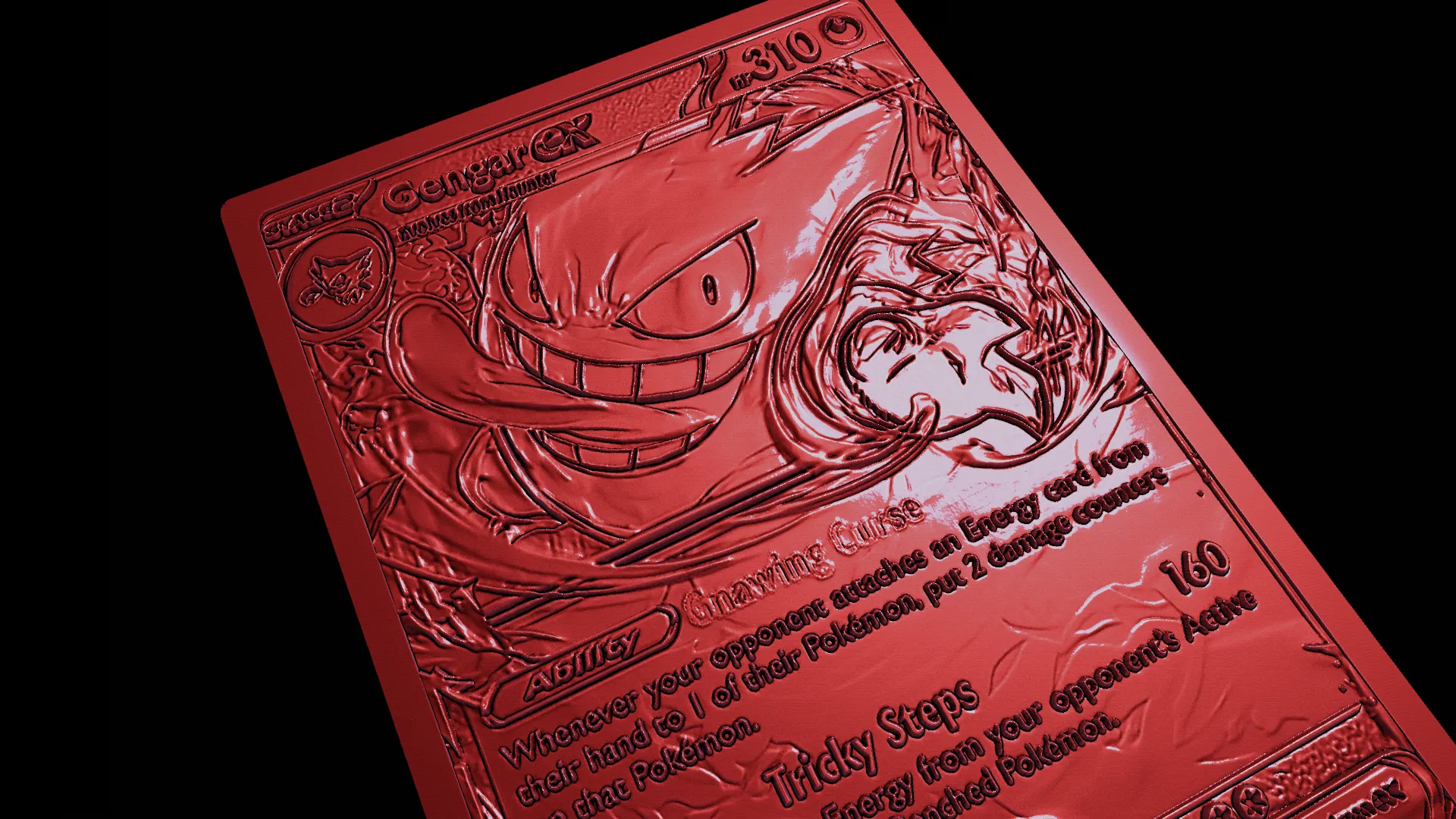 Board Games & Card Games STL Download - Gengar - Pokemon cardby Jlo3d