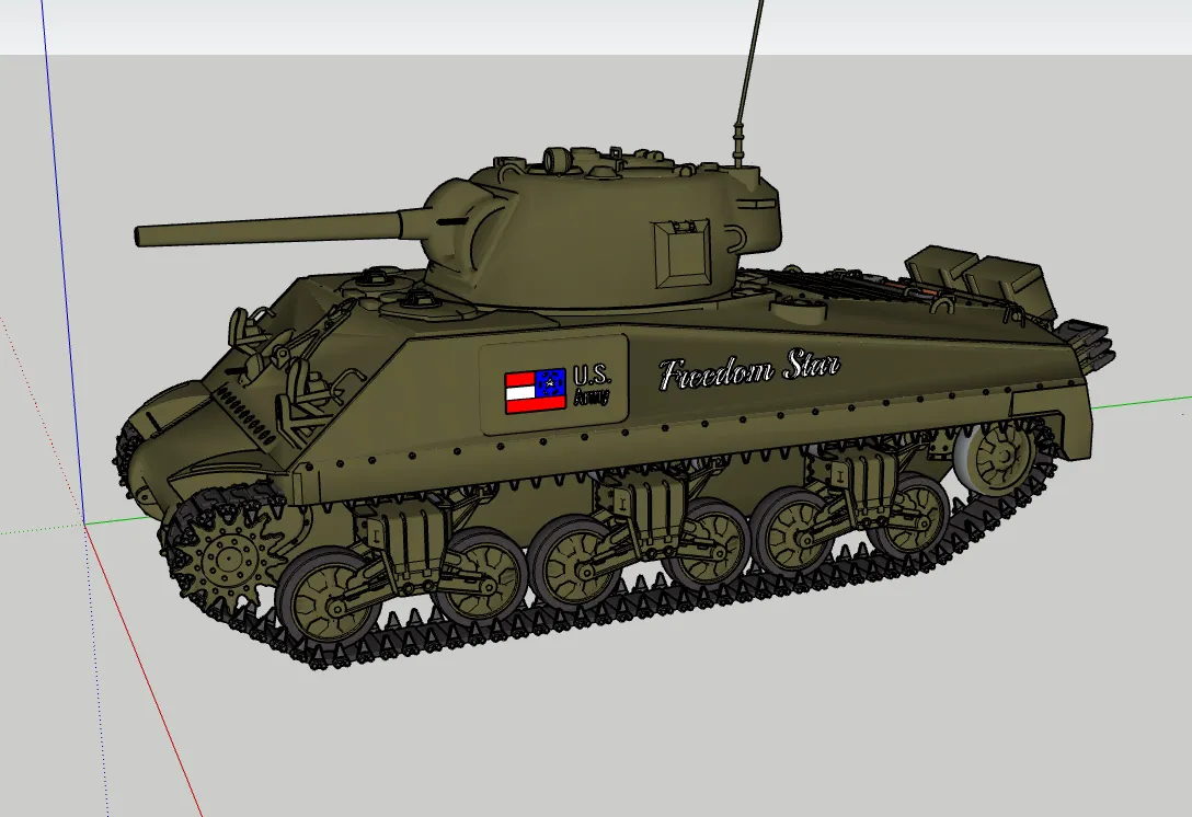 3D Printer Files | 3MF File | US Army Tank, Medium Tank «Sherman» M4A2 ...