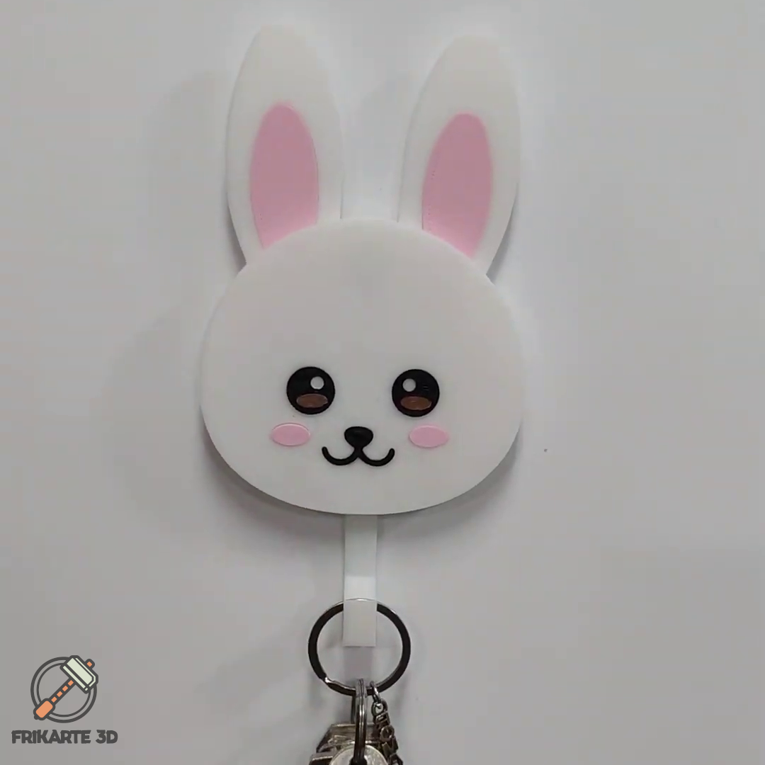 Cute Bunny Key Holder Wall Hook with Moving Ears 🐰🔑 | 3D models ...