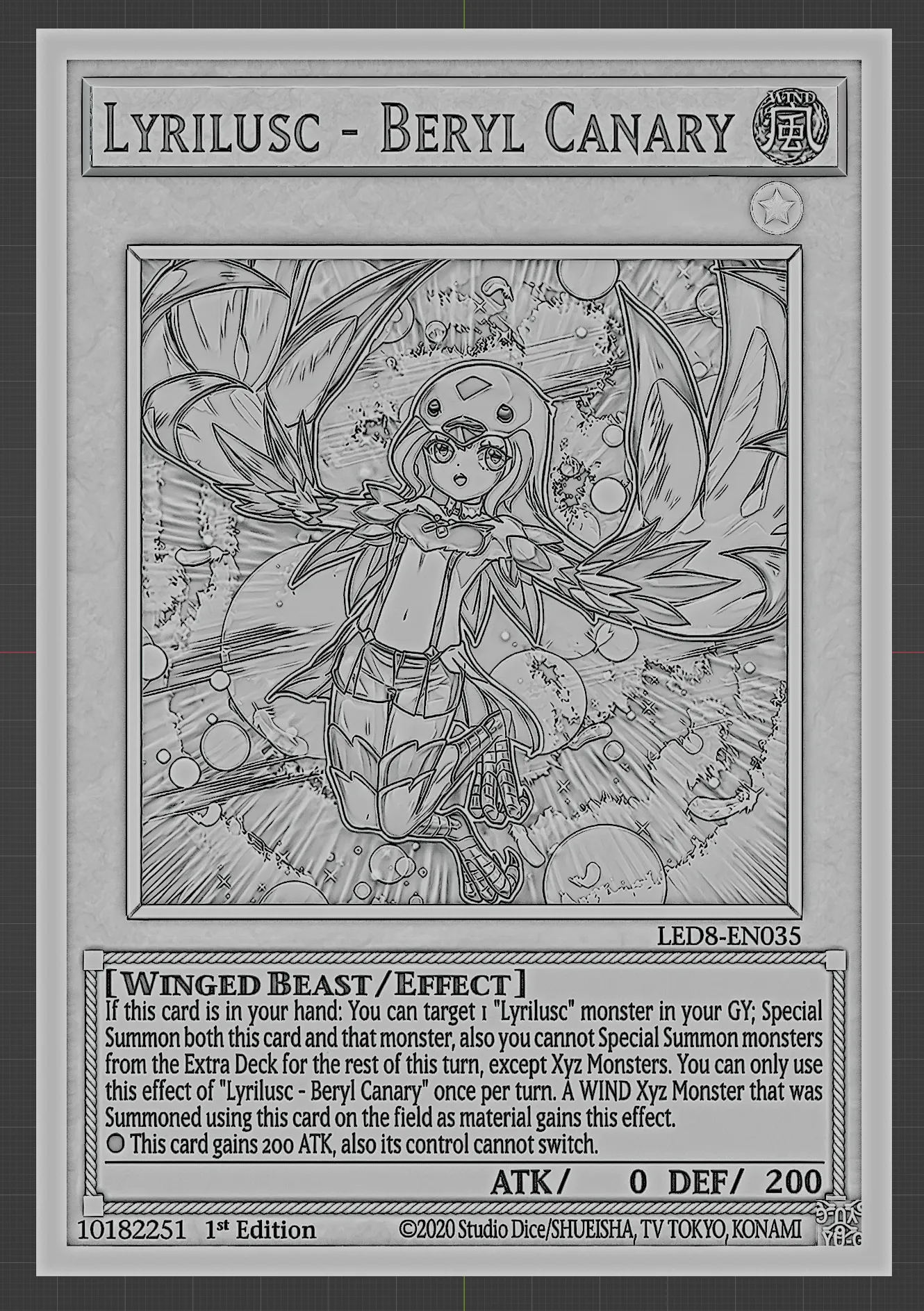 Lyrilusc - Beryl Canary - yu-gi-oh! | 3D models download | Creality Cloud