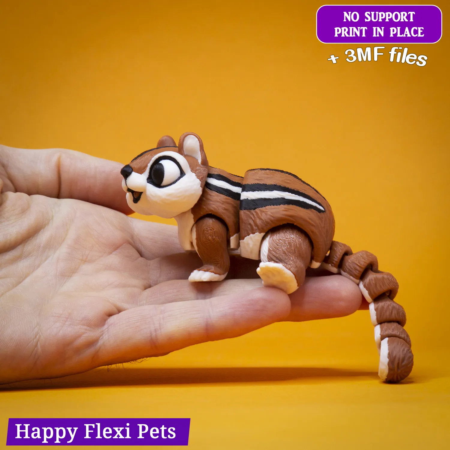 Other STL Download - Chipmunk the flexi toyby Happy Flexi Pets