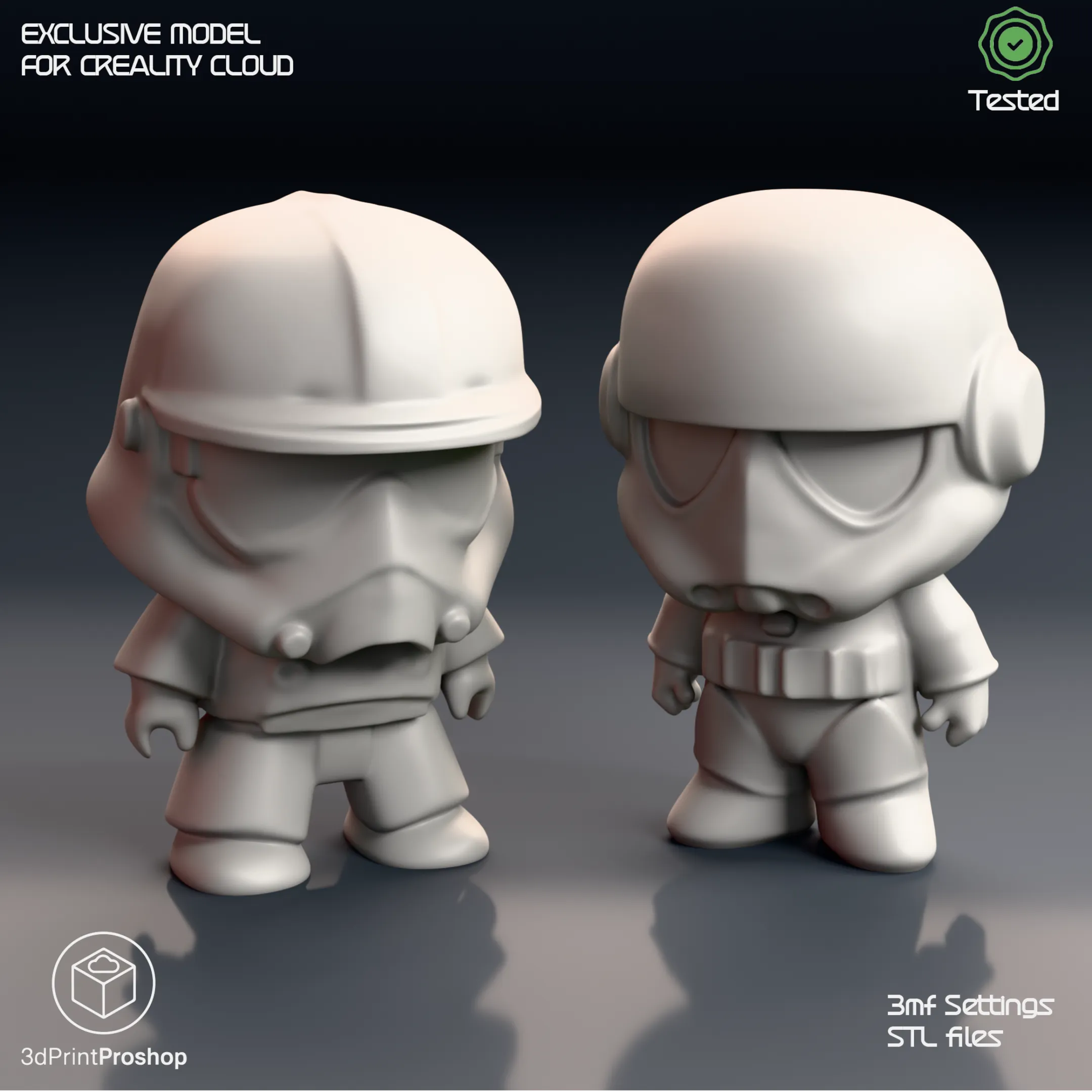 Archivos de impresora 3D | Archivo 3MF | 🤖 Chibi Galactic Trooper ...