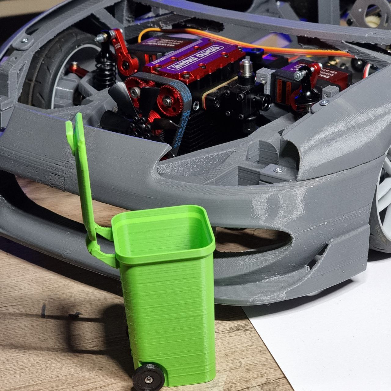 Two-Wheel Carts (Trash Cans) 1:10 scale | 3D models download | Creality ...