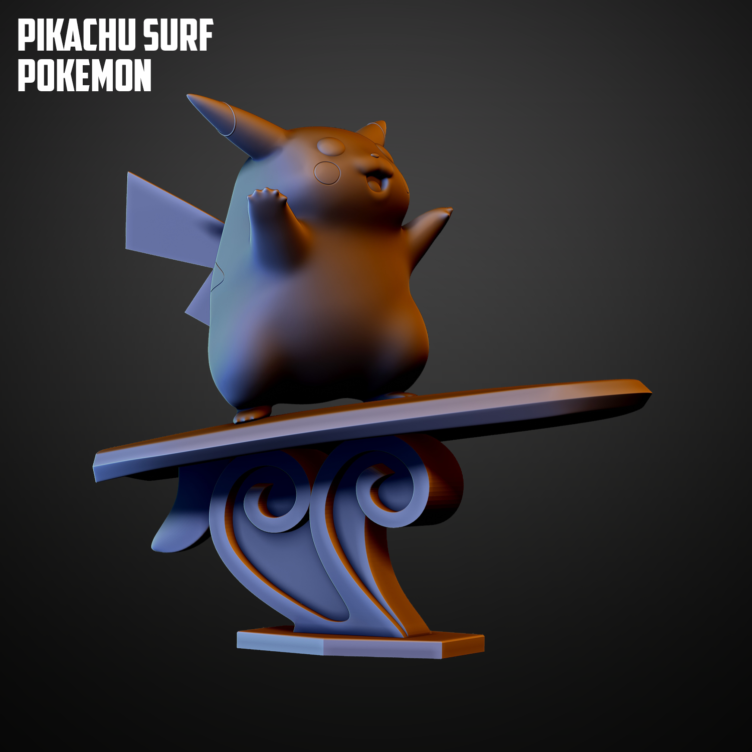 Pikachu Surf | 3D models download | Creality Cloud