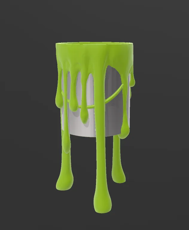 Home Decorations & Ornaments STL Download - Dripping Paint can ...