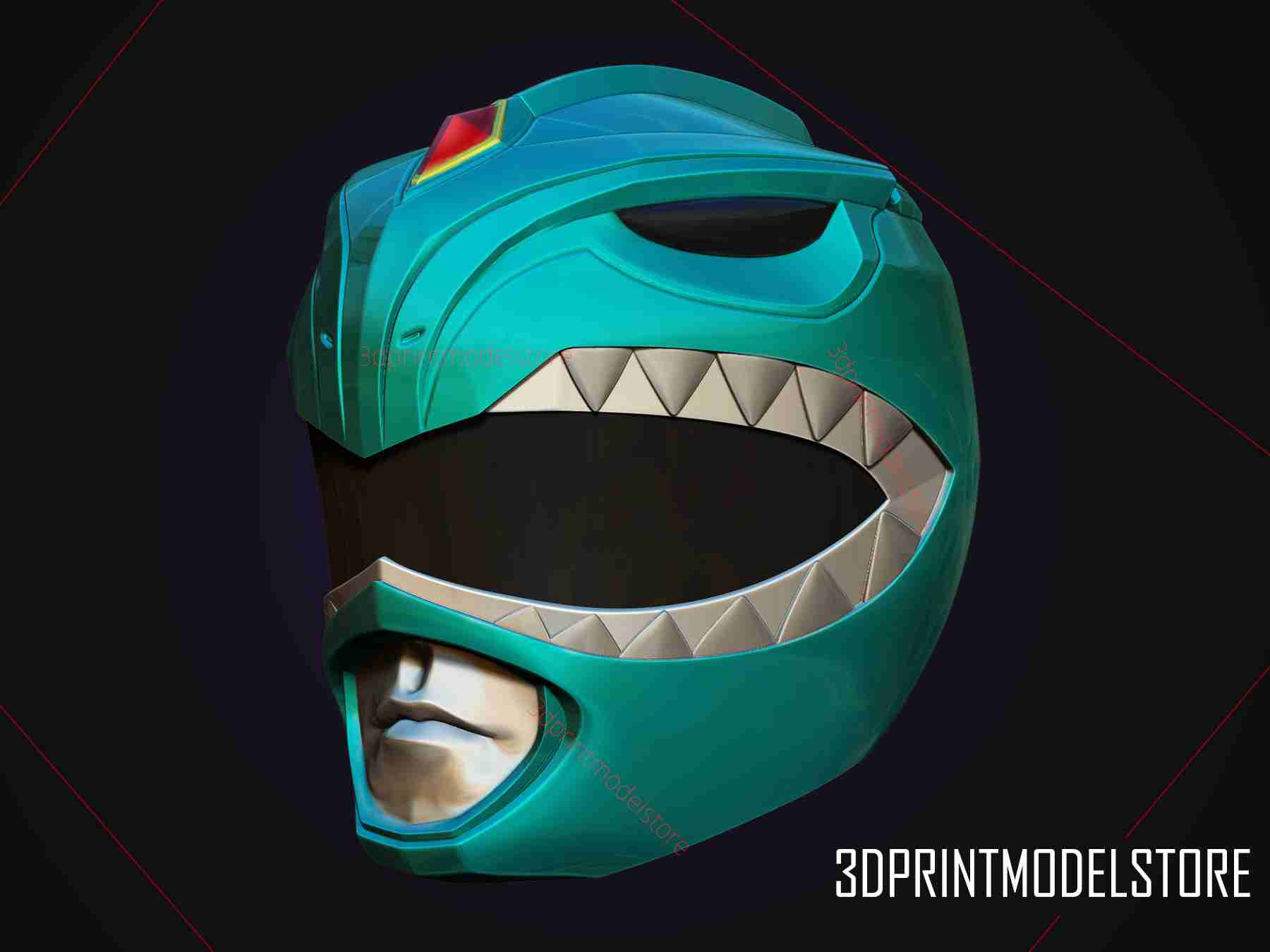 Power Ranger Helmet - Green Ranger MMPR Cosplay Halloween | 3D models ...