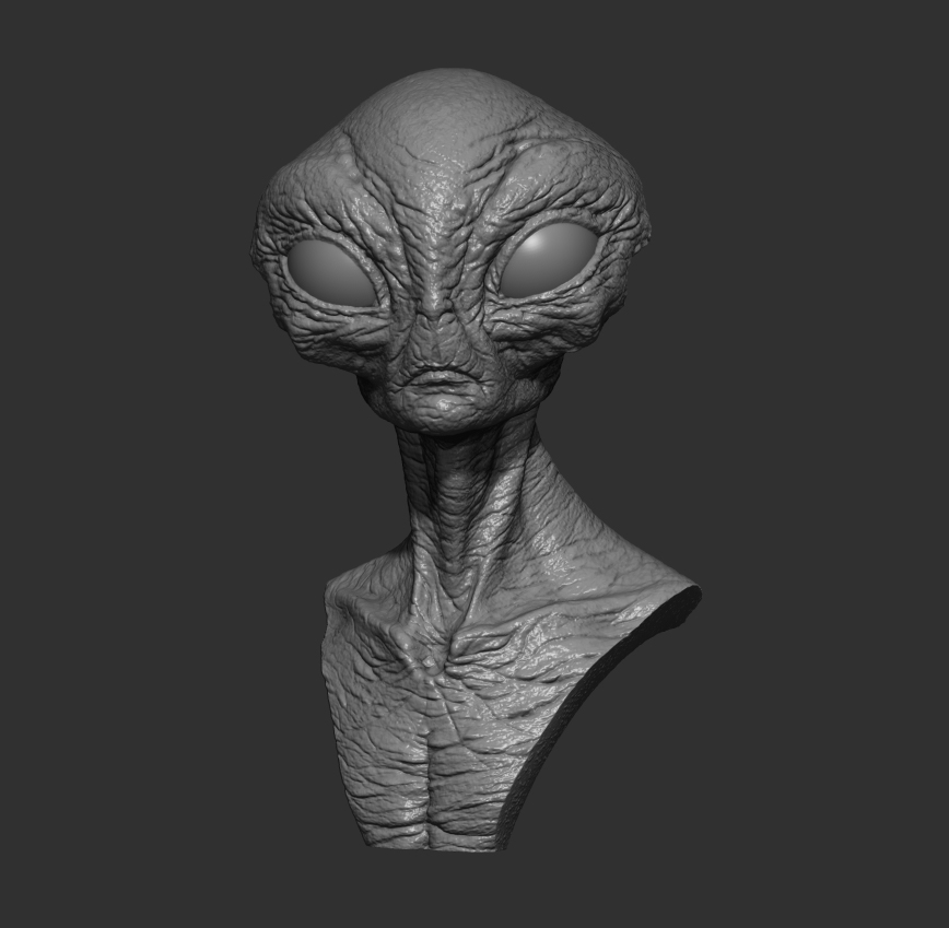 Grey Alien Bust | 3D models download | Creality Cloud
