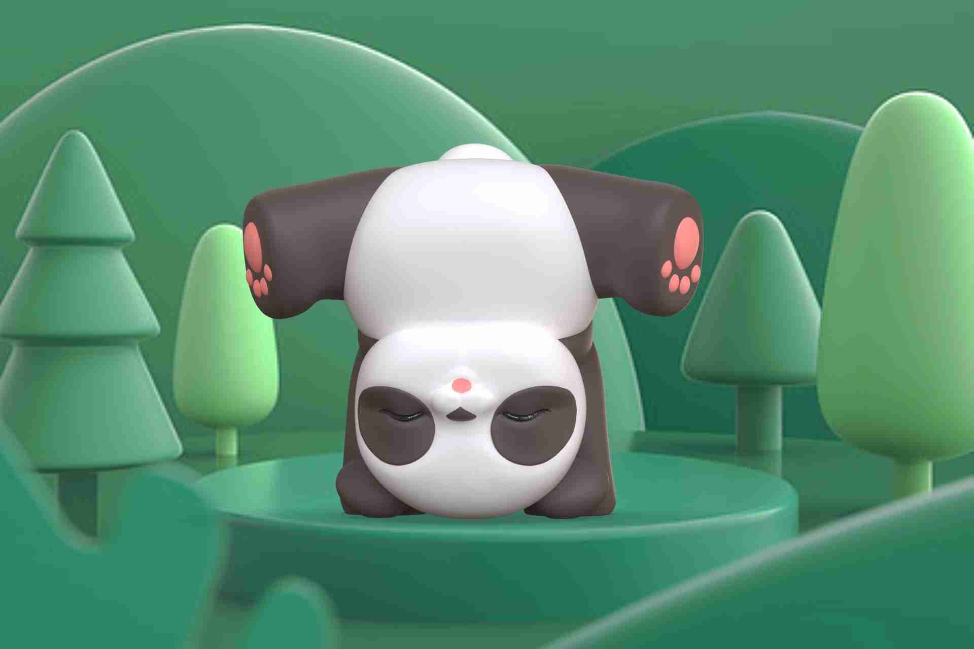 Inverted panda | 3D models download | Creality Cloud