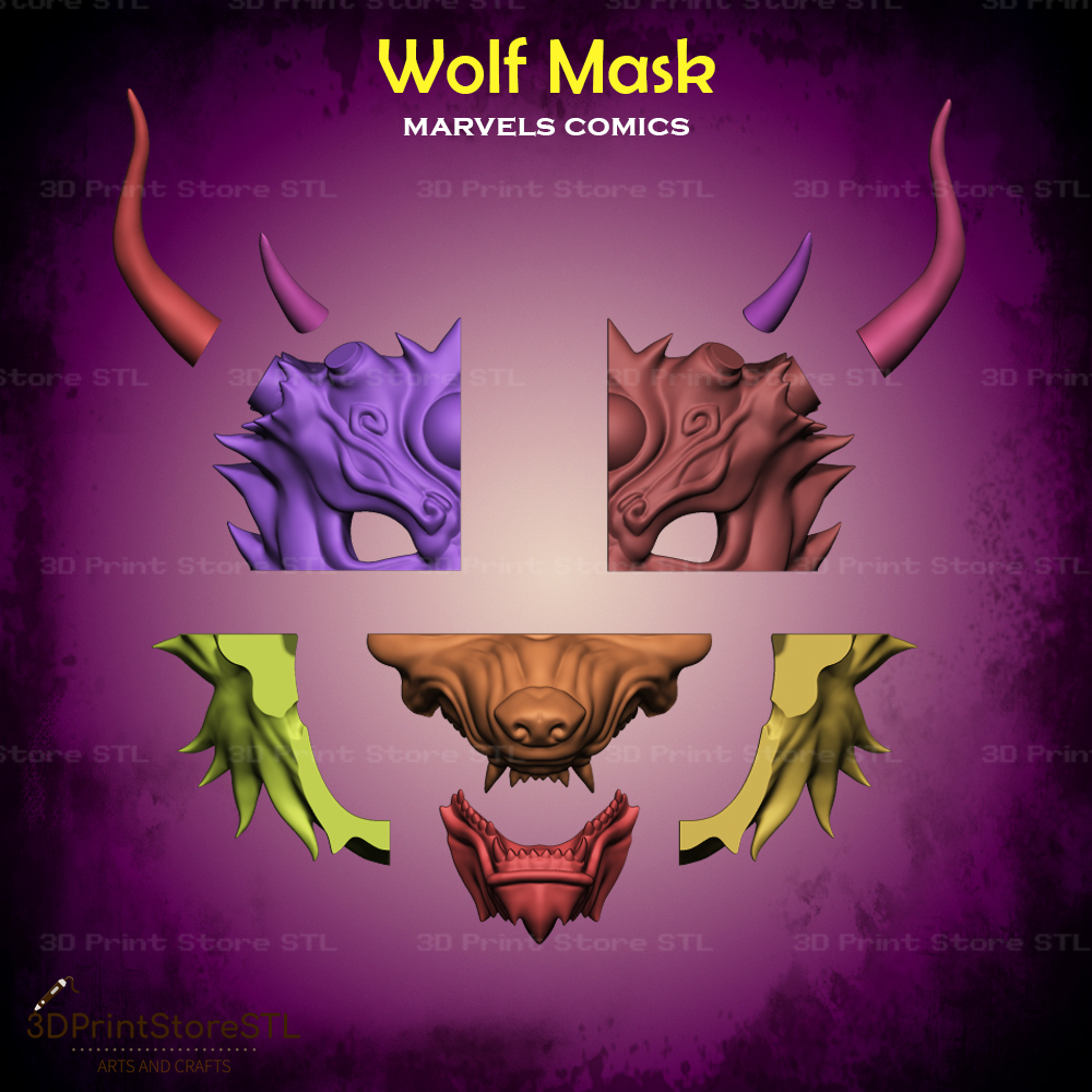 Mask Wolf Cosplay - STL File | 3D models download | Creality Cloud