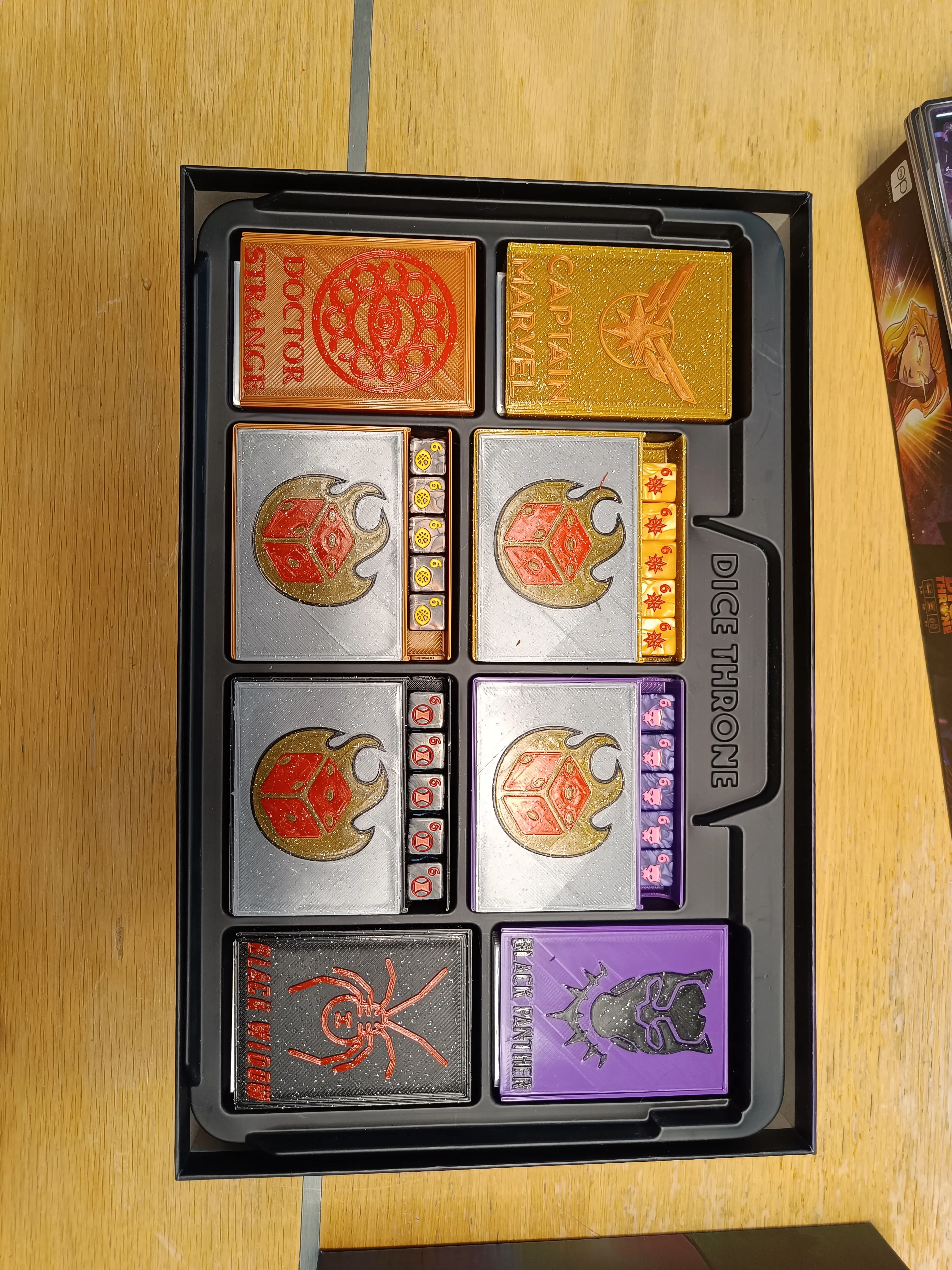 Free Board Games & Card Games STL Download - Dice throne marvel insert ...