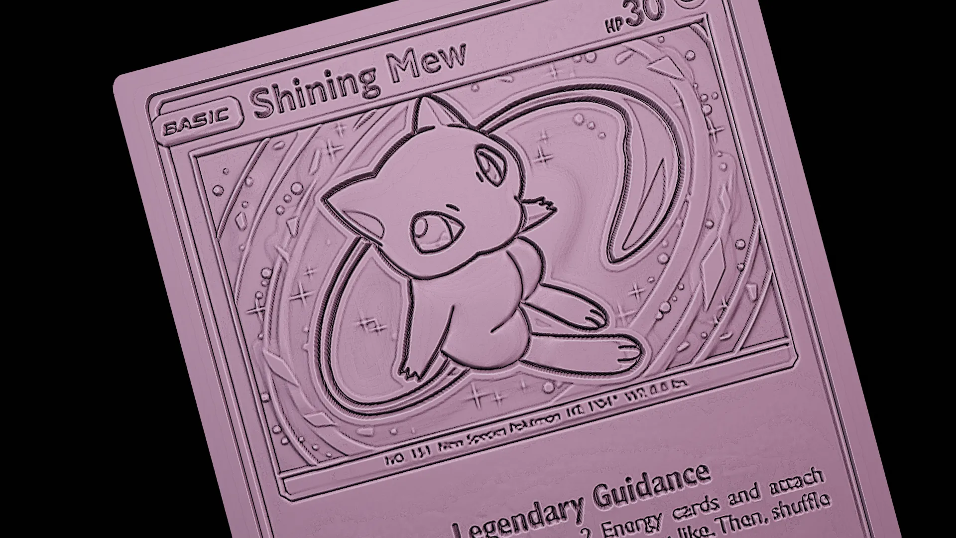 Board Games & Card Games STL Download - Mew Pokemon cardby Jlo3d