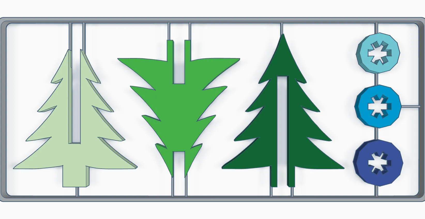 Home Decorations & Ornaments STL Download - Christmas Tree Kit Card ...