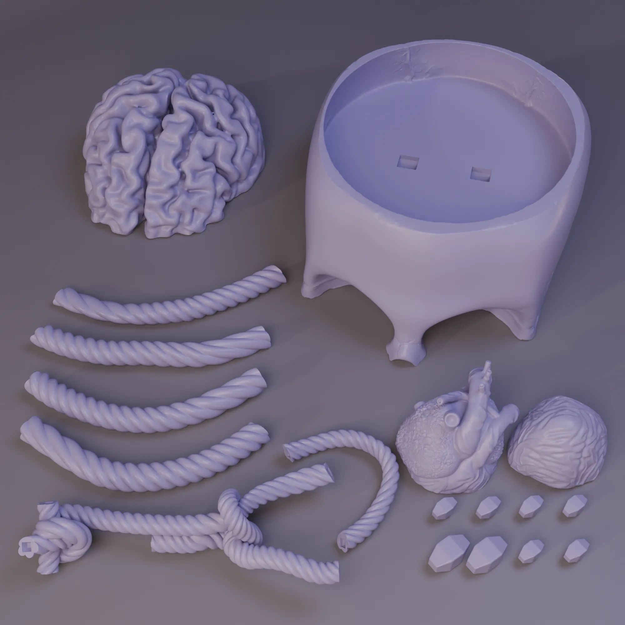 DECORATION "THE BRAIN KEEPS THE HEART GROUNDED" | 3D models download ...