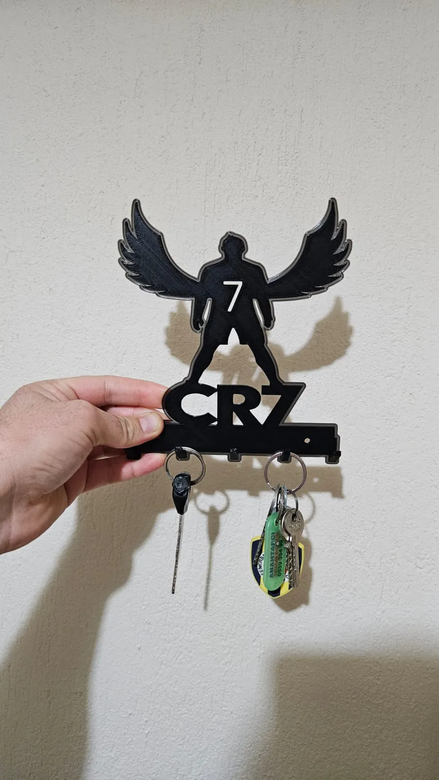 Other STL Download - Cristiano Ronaldo Keychain-Wall Mountedby NFR3D