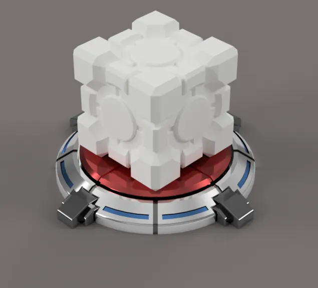 Toys & Games STL ダウンロード - Portal Weighted Storage Cube on Button - 3D ...