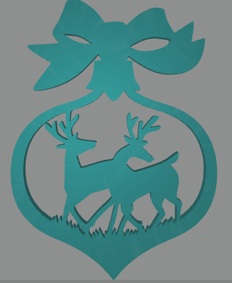 Christmas Reindeer Heart Silhouette | 3D models download | Creality Cloud