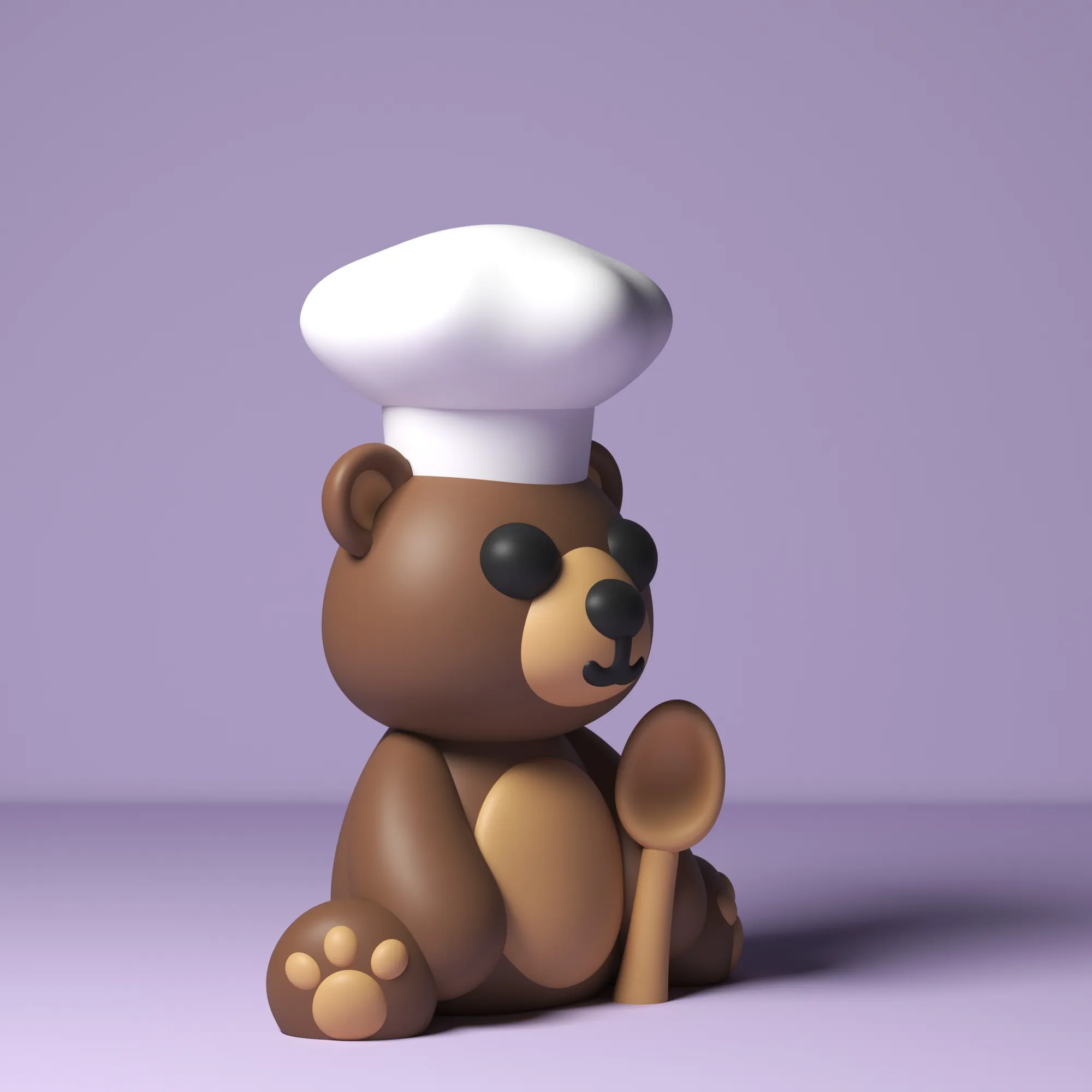 Characters & Creatures STL Download - Chef Teddy Bearby Pawprints