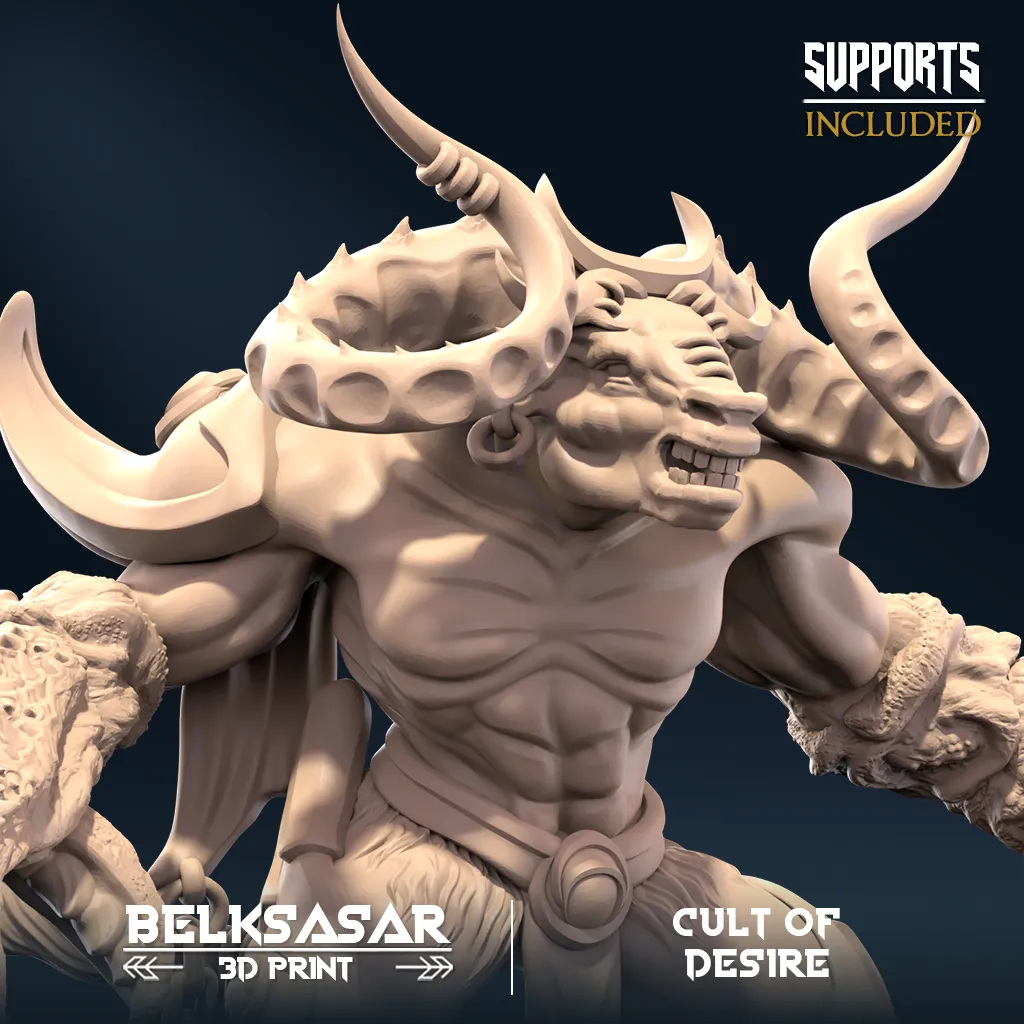 Characters & Creatures STL Download - Minotaur - Sinseeker Bby ...