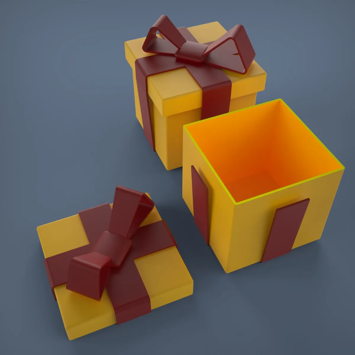 Sculptures & Artworks STL Download - Gift Boxby Furqan03