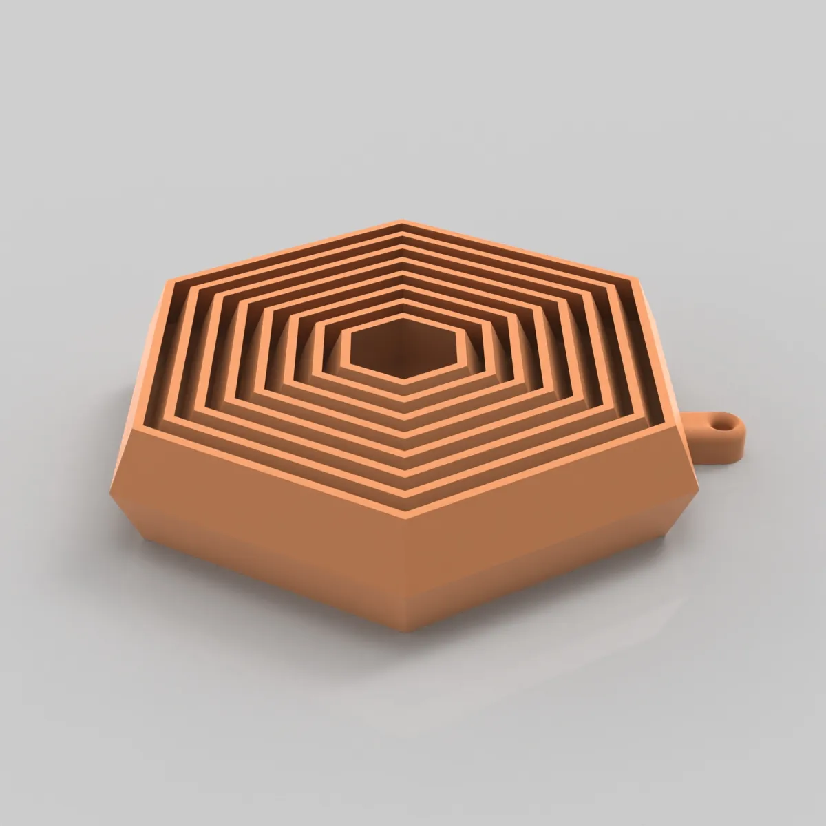 Accessories STL Download - Hexagonal Key Chain Decorationby Furqan03