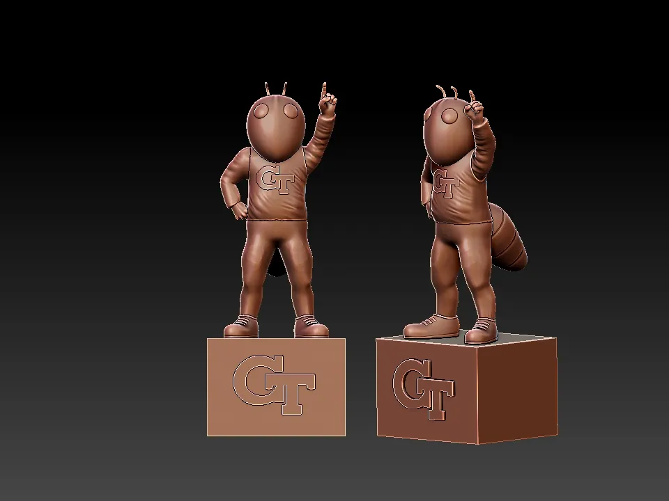 Other STL Download - NCAA - BUZZ – GEORGIA TECH YELLOW JACKETS MASCOT ...