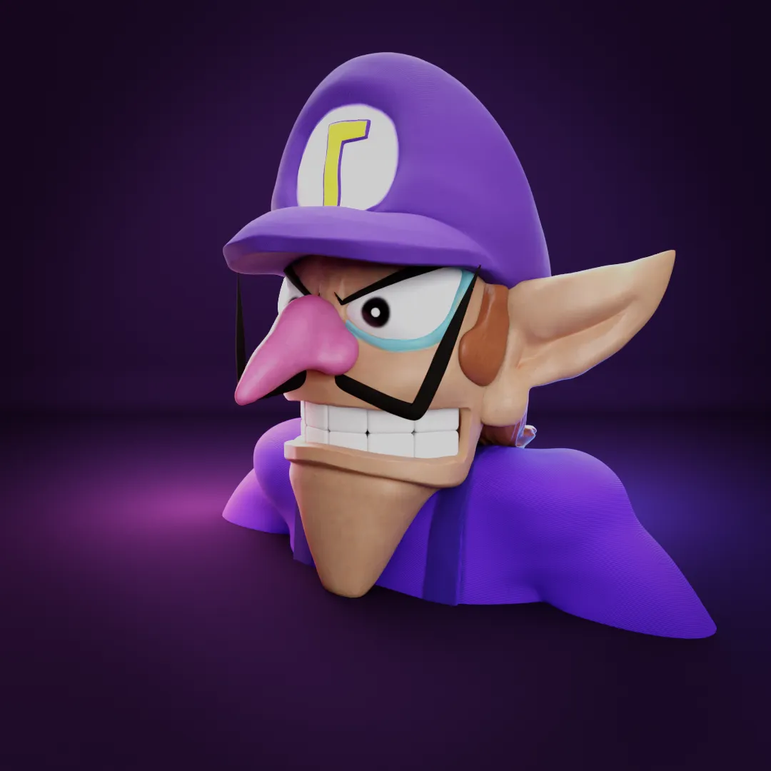 3D Printer Files | 3MF File | Waluigi bust - Super Mario | Creality Cloud