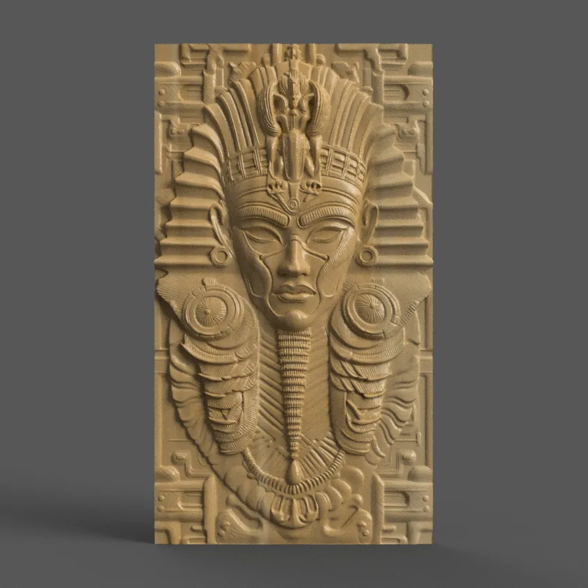 Elegant Egyptian Pharaoh 3D Wall Art - Keychain | 3D models download ...