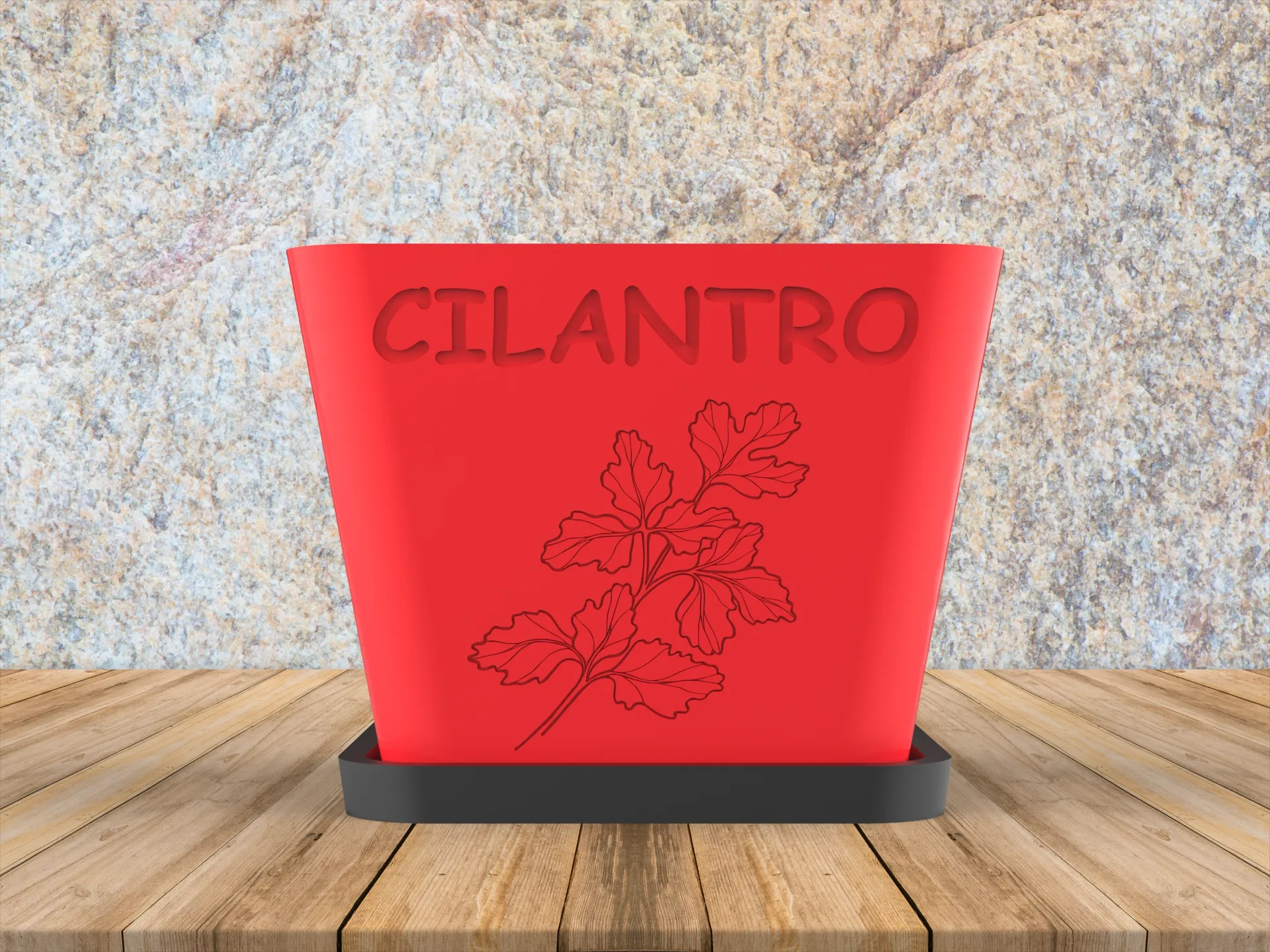 Home Decorations & Ornaments STL Download - Cilantro Herb Pot Planterby ...