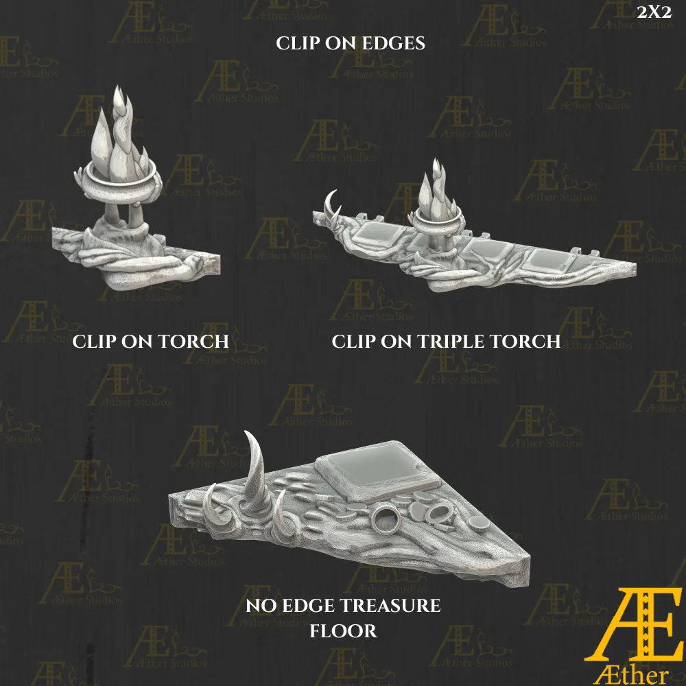 Miniature Games & Accessories STL Download - AEHELL01 – Flesh Made Dungeonby Aether Studios