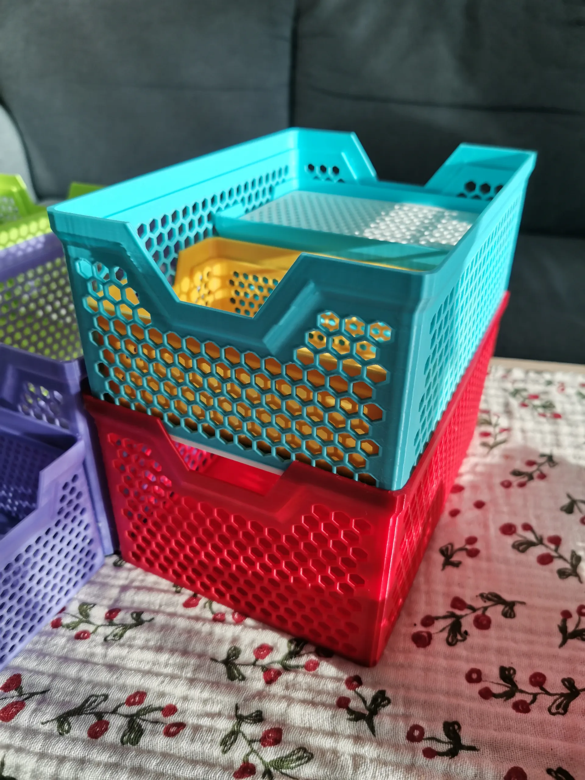 3D Printer Files | 3MF File | Stacking Storage Basket Collection (10 sizes) | Creality Cloud