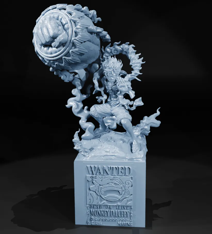 Characters & Creatures STL Download - LUFFY NIKA - GEAR 5 - ONE PIECE ...