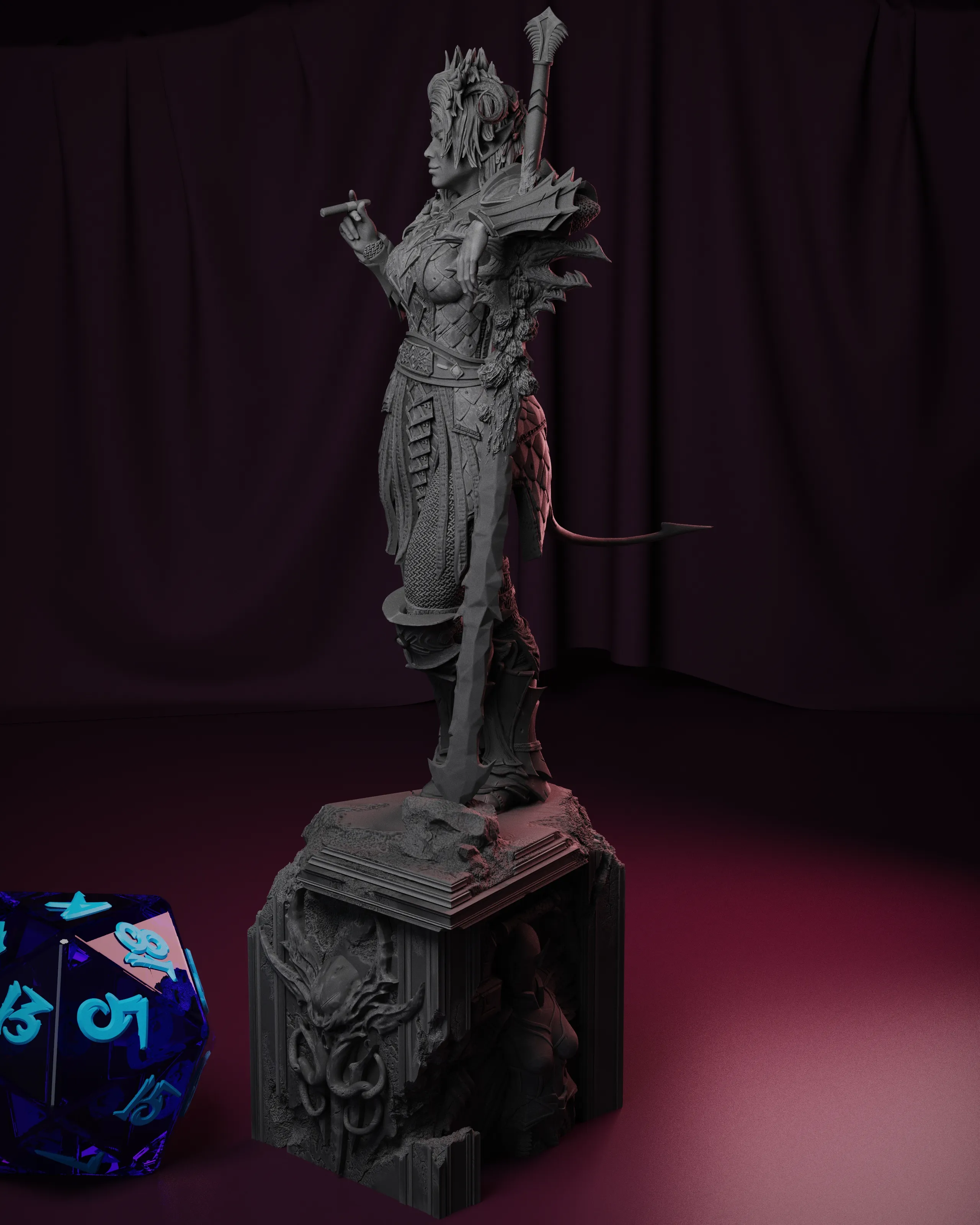 Other STL Download - Karlach BG3 - 32mm and 75mm miniby Castro 3D