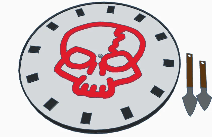 Skull Outline Wall Clock | 3D models download | Creality Cloud