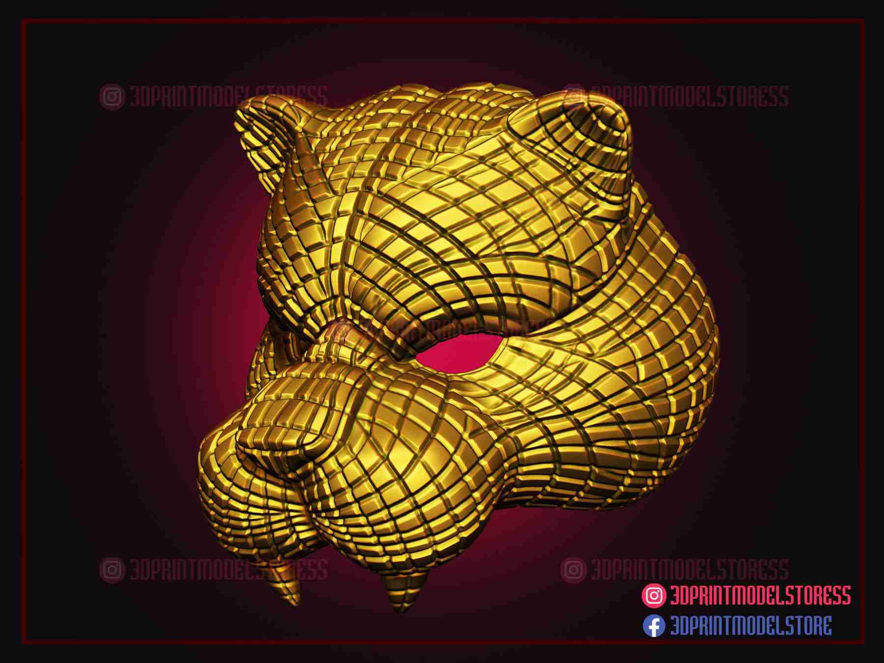 Squid Game Mask - Squid Game Tiger Vip Mask | 3D models download ...